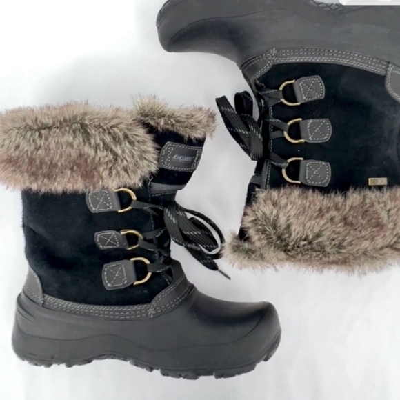 Khombu | Shoes | Khombu Boots 7 Nwot Black Slope Faux Fur | Poshmark